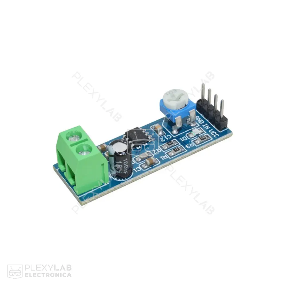 Módulo amplificador de audio LM386 para Arduino | PLEXYLAB